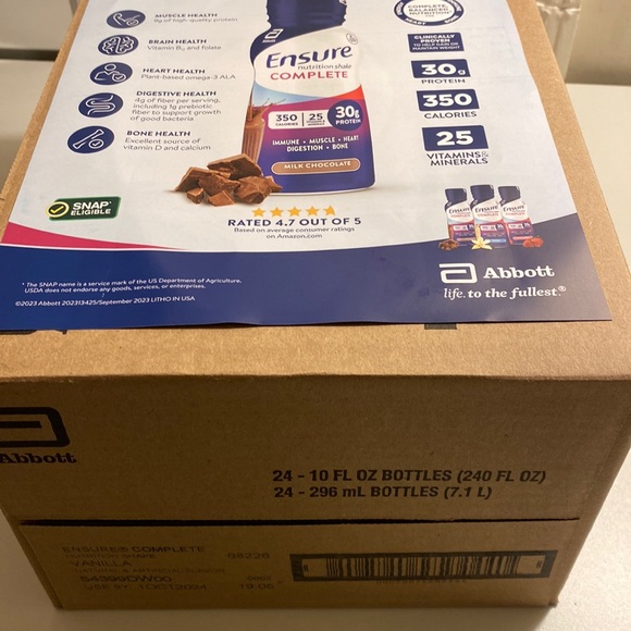 ensure | Other | Ensure Complete Vanilla Shakes 24 Pack Oz Bottles Box ...